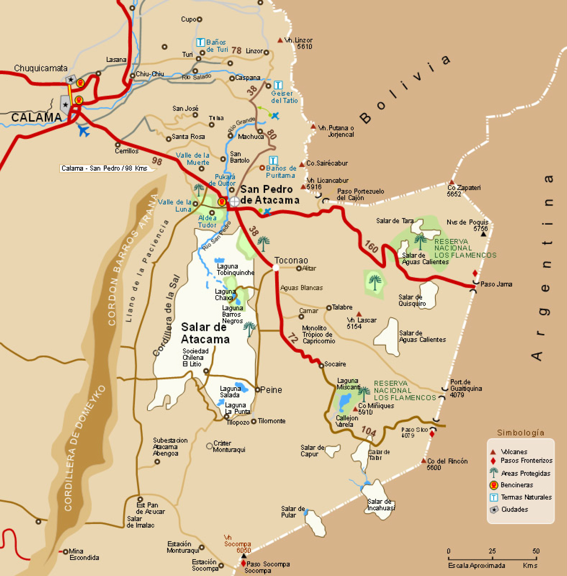 San Pedro de Atacama Map